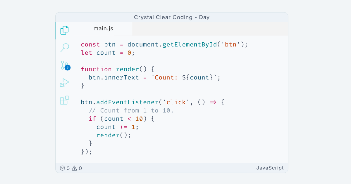 Crystal Clear Coding by Ameen Alade | VS Code Themes
