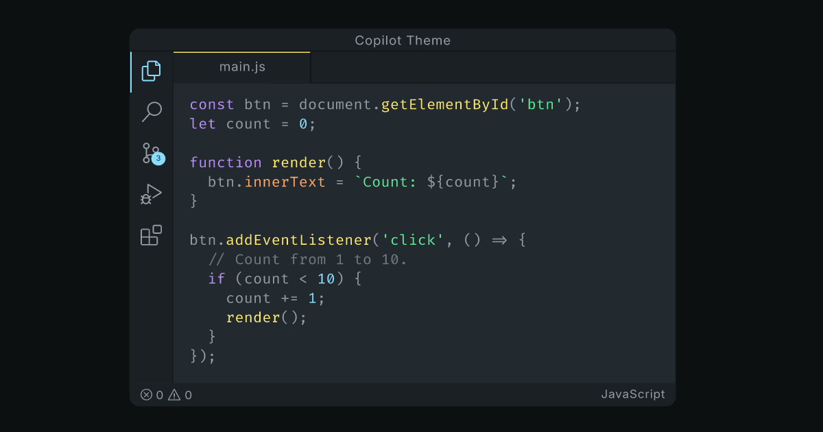Copilot Theme by Benjamin Benais | VS Code Themes
