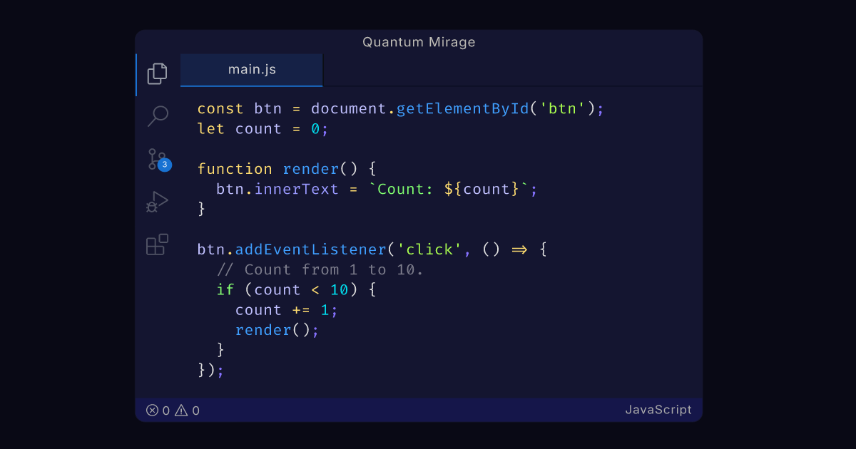 Quantum Theme by Caleb Ephrem | VS Code Themes
