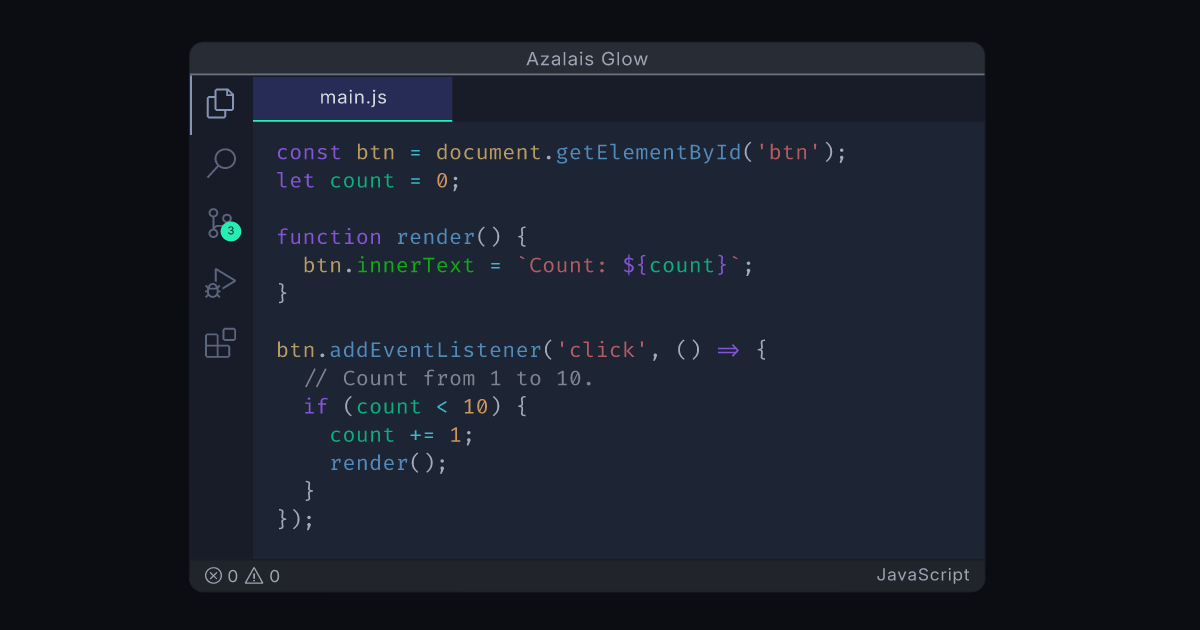 Azalais Dark by Christopher Alphonse | VS Code Themes