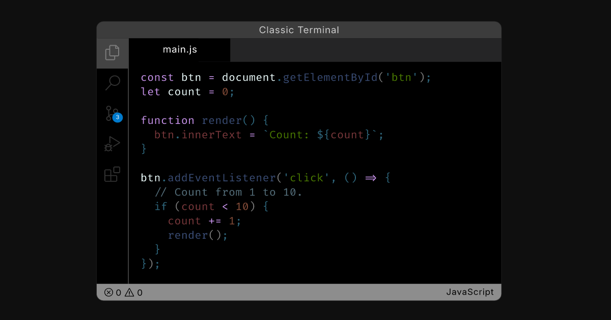 classic-terminal by Claudius | VS Code Themes