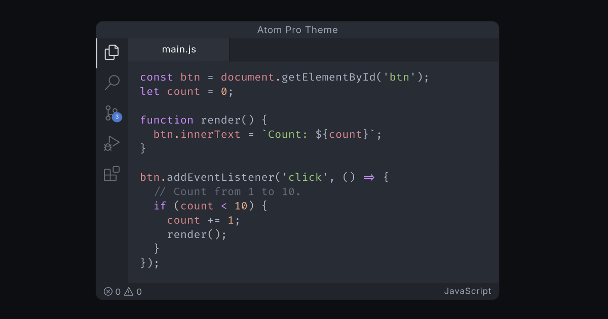 Atom Pro Theme by CodeAlb | VS Code Themes
