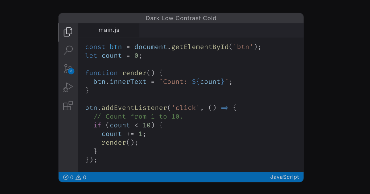 Dark Low Contrast Themes by Evgeniy Petukhov | VS Code Themes