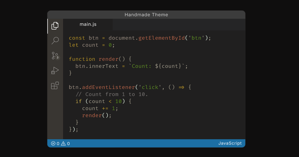 Handmade Hero Theme by Handmade Hero Theme | VS Code Themes