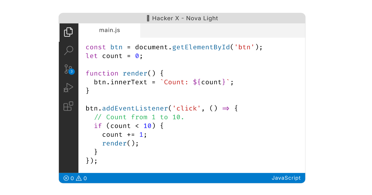 Hacker X Theme by Hasibur R | VS Code Themes