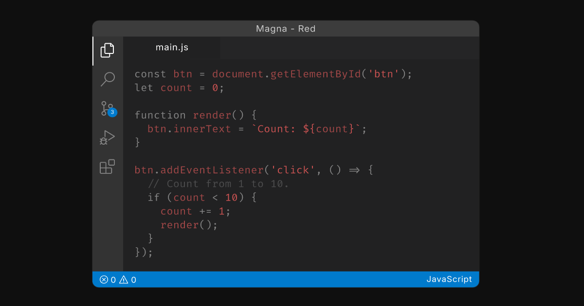 Magna Color Scheme by Hezkore | VS Code Themes