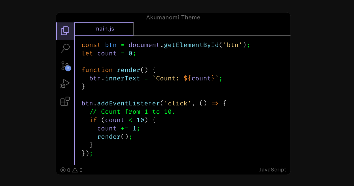 Akumanomi Theme by Ingrid Liana | VS Code Themes