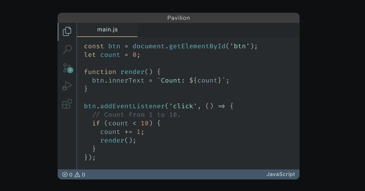 Pavilion Theme by JStameus | VS Code Themes