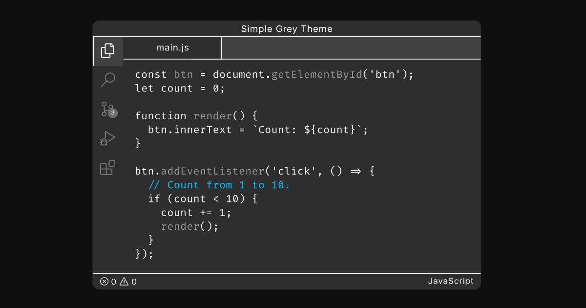 Grey Theme by Marcel Kuczynski | VS Code Themes