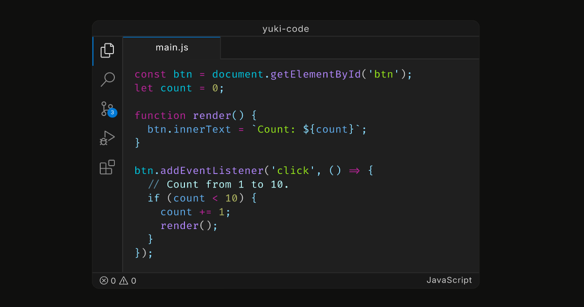 yuki-code-theme by MinakamiYuki | VS Code Themes