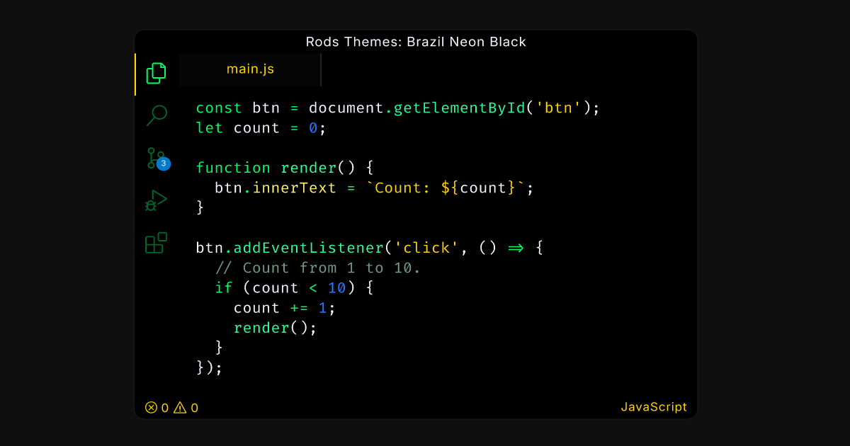 Rods Themes by PedroHRFerreira | VS Code Themes