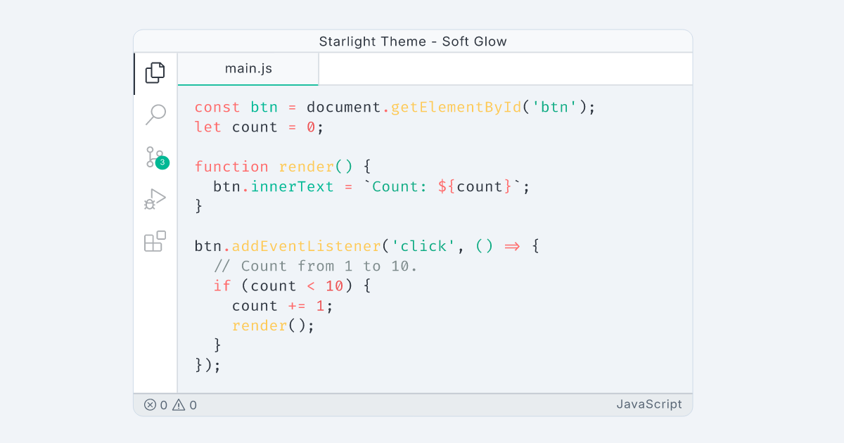 Customizable Starlight Theme by Russell Oje | VS Code Themes