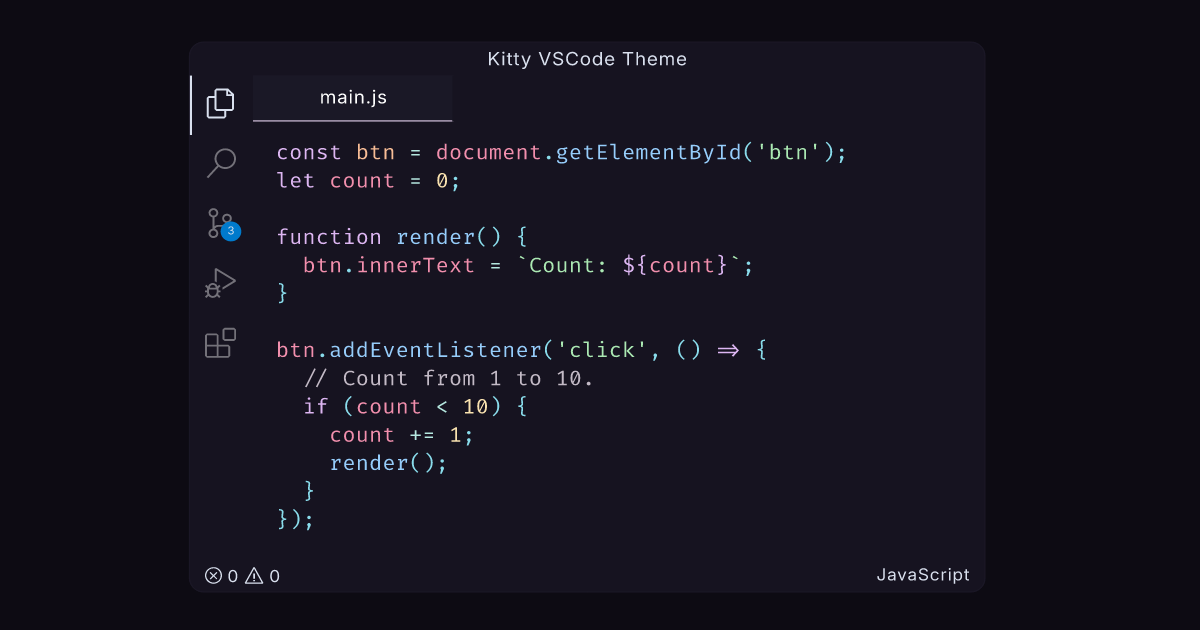 Kitty-VSCode-Theme by SakethKanchi | VS Code Themes