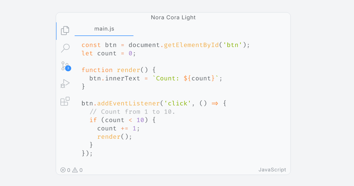 Nora Cora by NoraCora | VS Code Themes