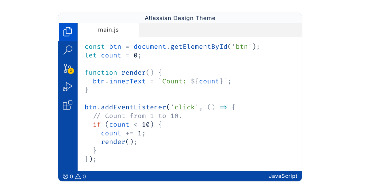 Atlassian (Light Mode) by Tanvee Islam | VS Code Themes