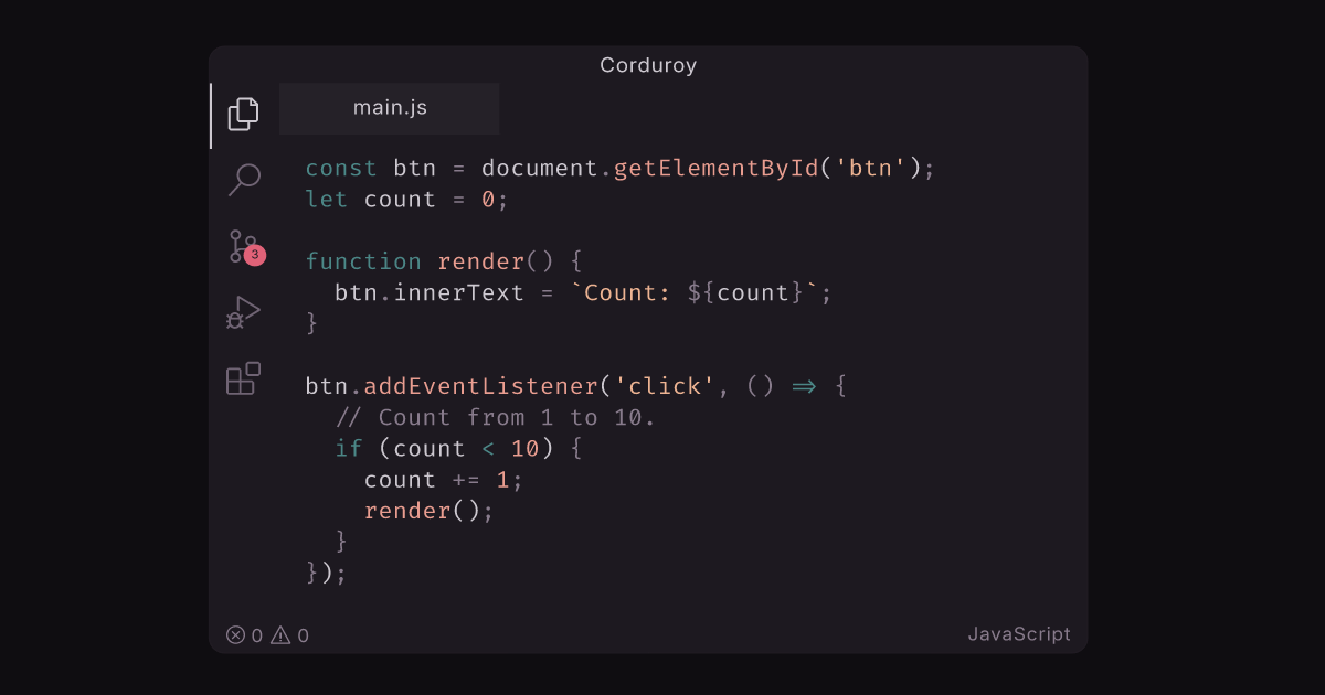 Corduroy for VSCode by taysatte | VS Code Themes