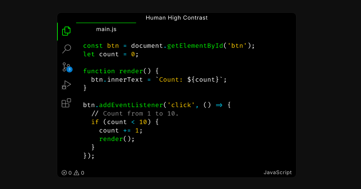 Human Theme by Tom Hall | VS Code Themes