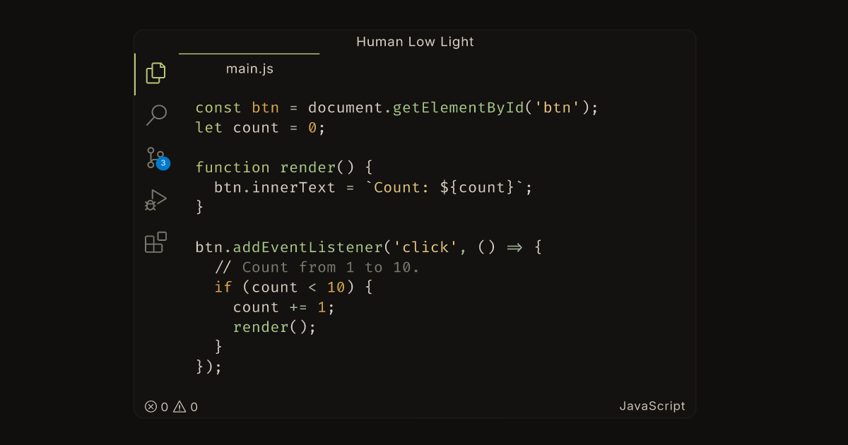 Human Theme by Tom Hall | VS Code Themes