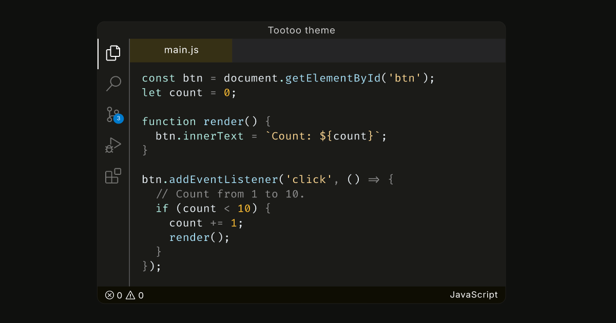 Tootoo Theme by Tootoo | VS Code Themes