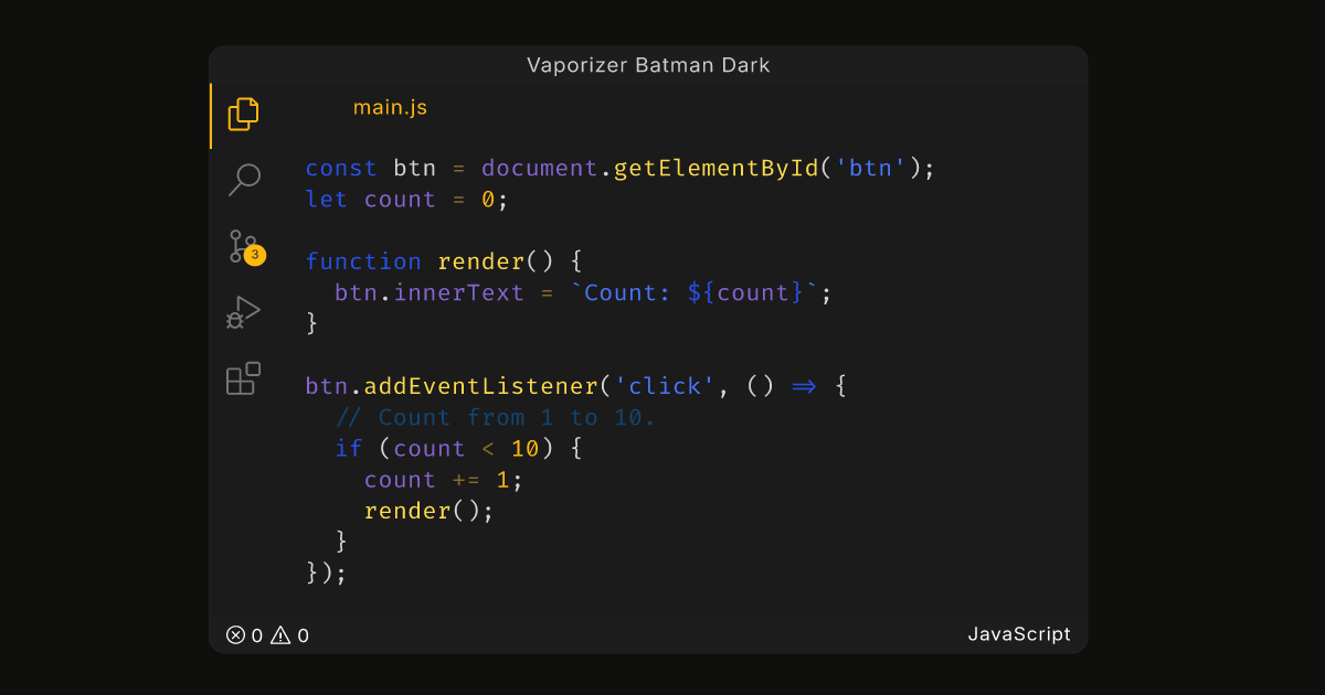 Vaporizer Dark Light Themes By Vaporizer VS Code Themes Vaporizer Dark Light Themes By Vaporizer VS Code Themes
