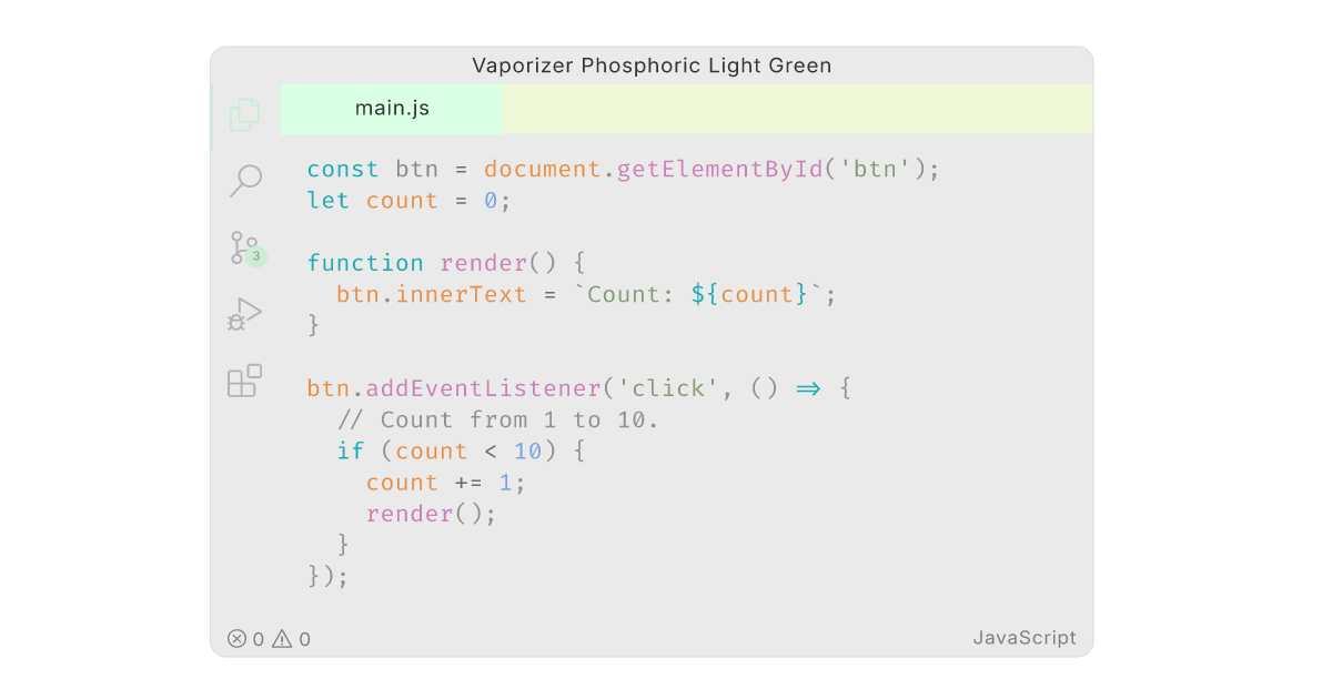 Vaporizer Dark & Light Themes by Vaporizer | VS Code Themes