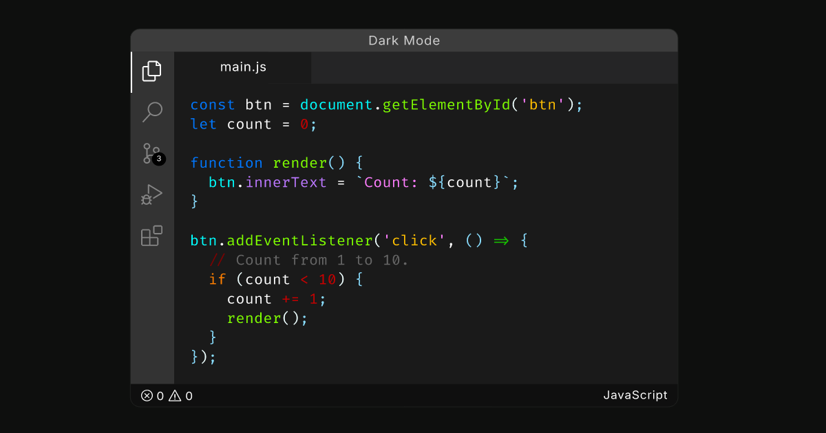 DarkMode by WolfoGaming | VS Code Themes