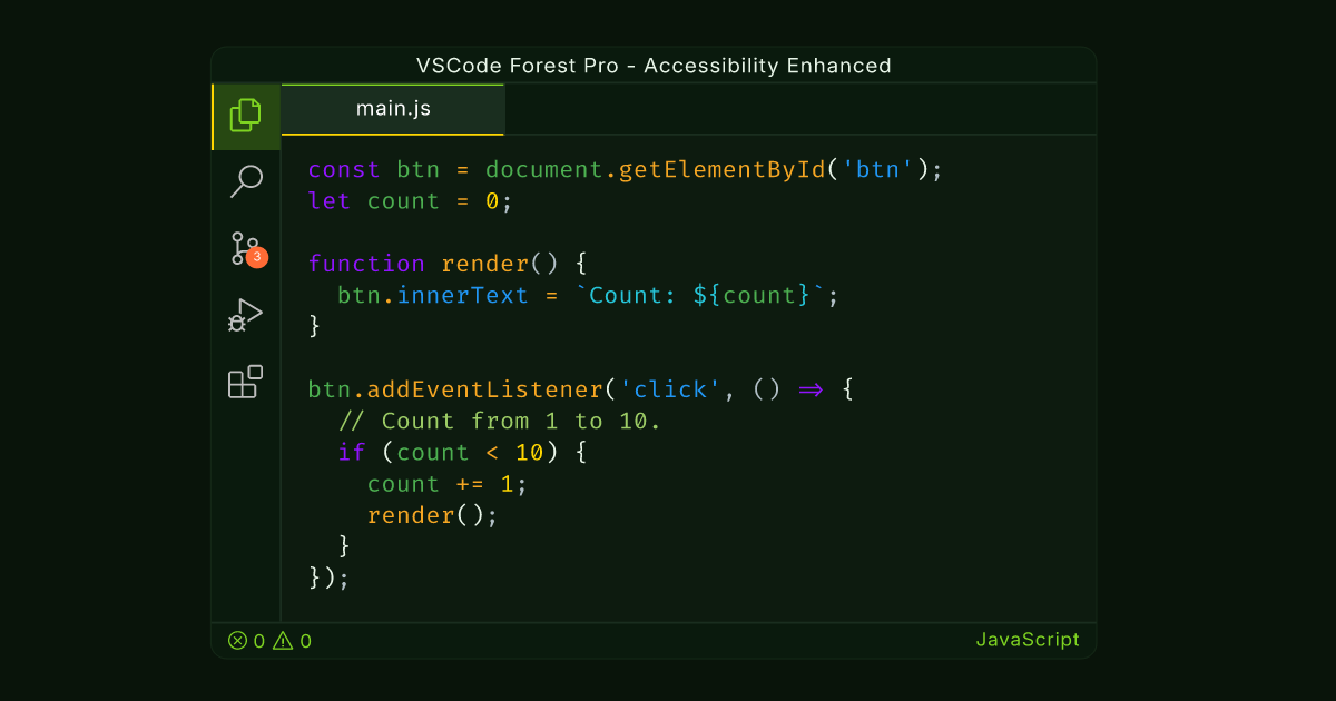 VSCode Forest Pro - Professional Nature Theme by akashbadole | VS Code ...