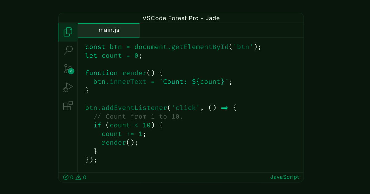 VSCode Forest Pro - Professional Nature Theme by akashbadole | VS Code ...