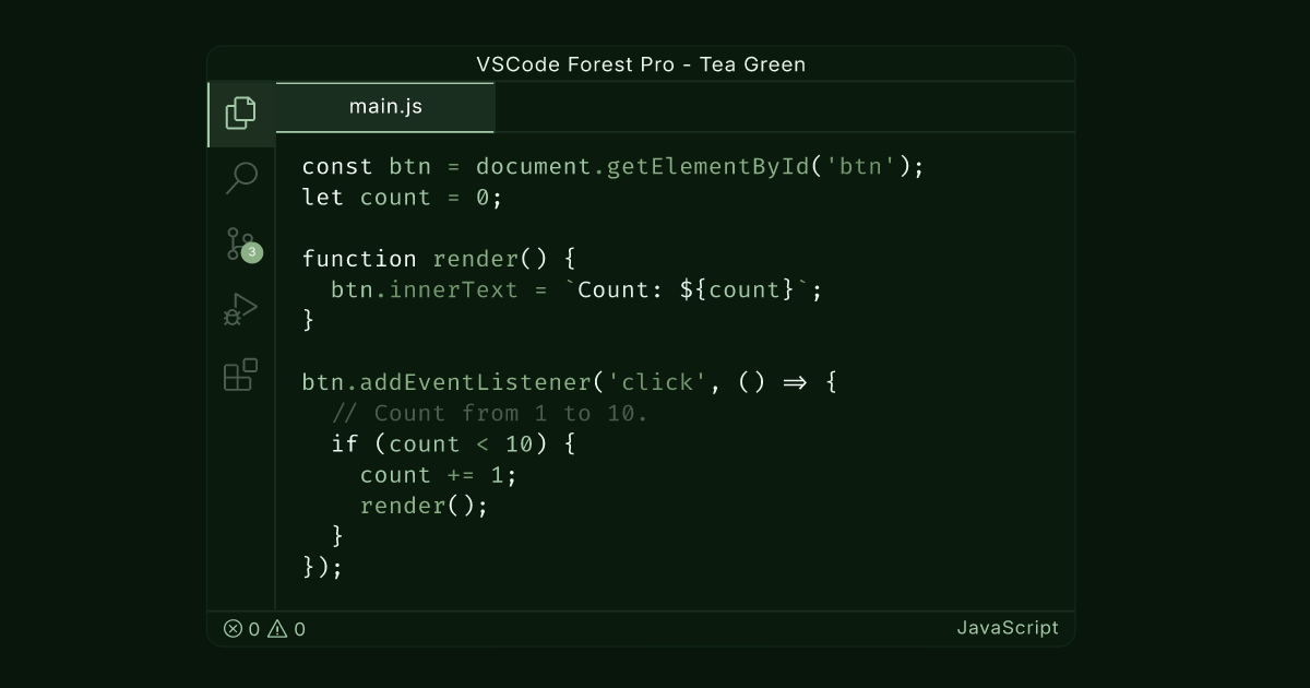 VSCode Forest Pro - Professional Nature Theme by akashbadole | VS Code ...