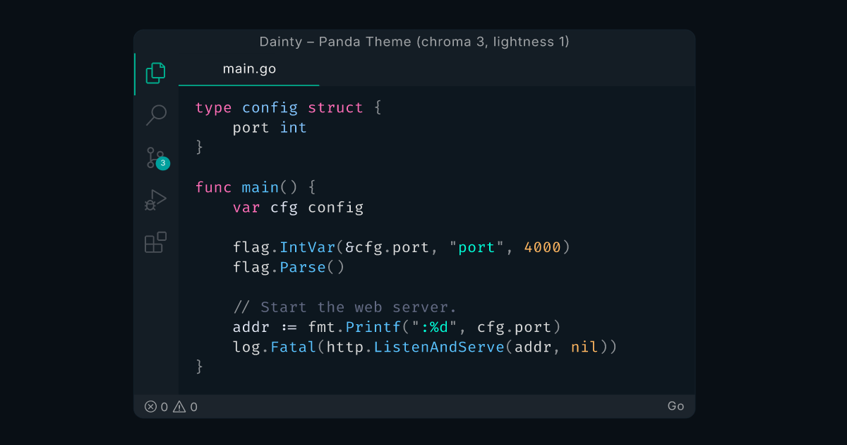 Dainty – Panda Theme by Alexander Teinum | VS Code Themes