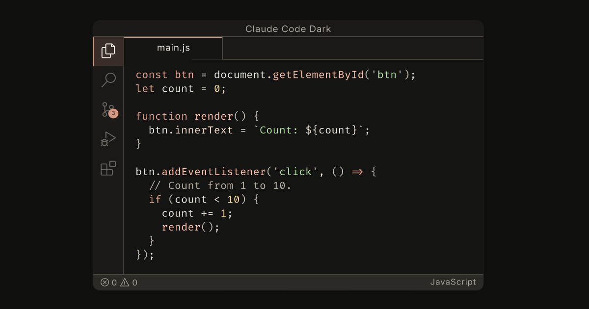 Claude Code Theme by Ashwin Gopalsamy | VS Code Themes