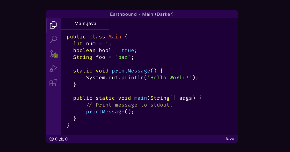 Earthbound Themes by Ben Busby | VS Code Themes