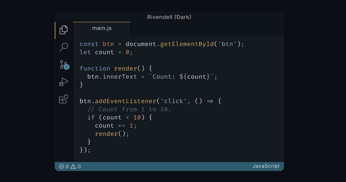 Middle-earth Themes by bryce | VS Code Themes