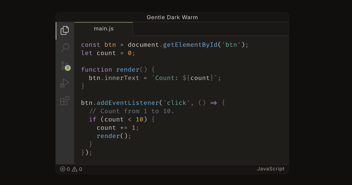 Gentle Theme by carlossalguero | VS Code Themes