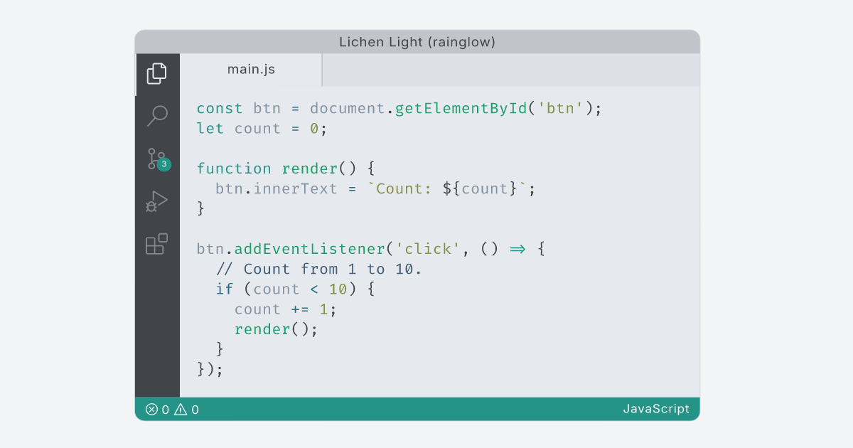 Rainglow by Dayle Rees | VS Code Themes