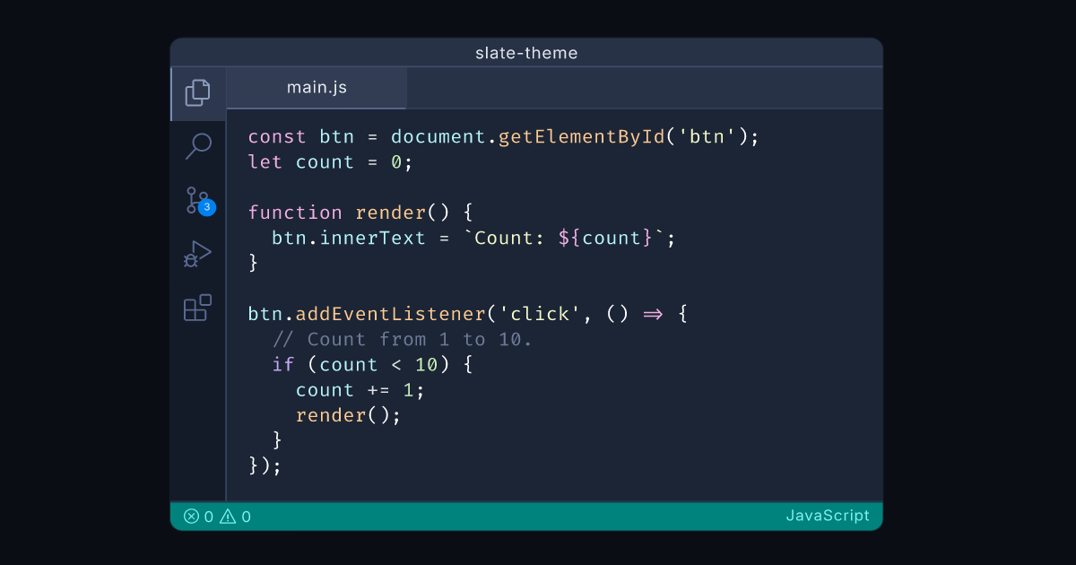 slate-theme by divyamrit | VS Code Themes