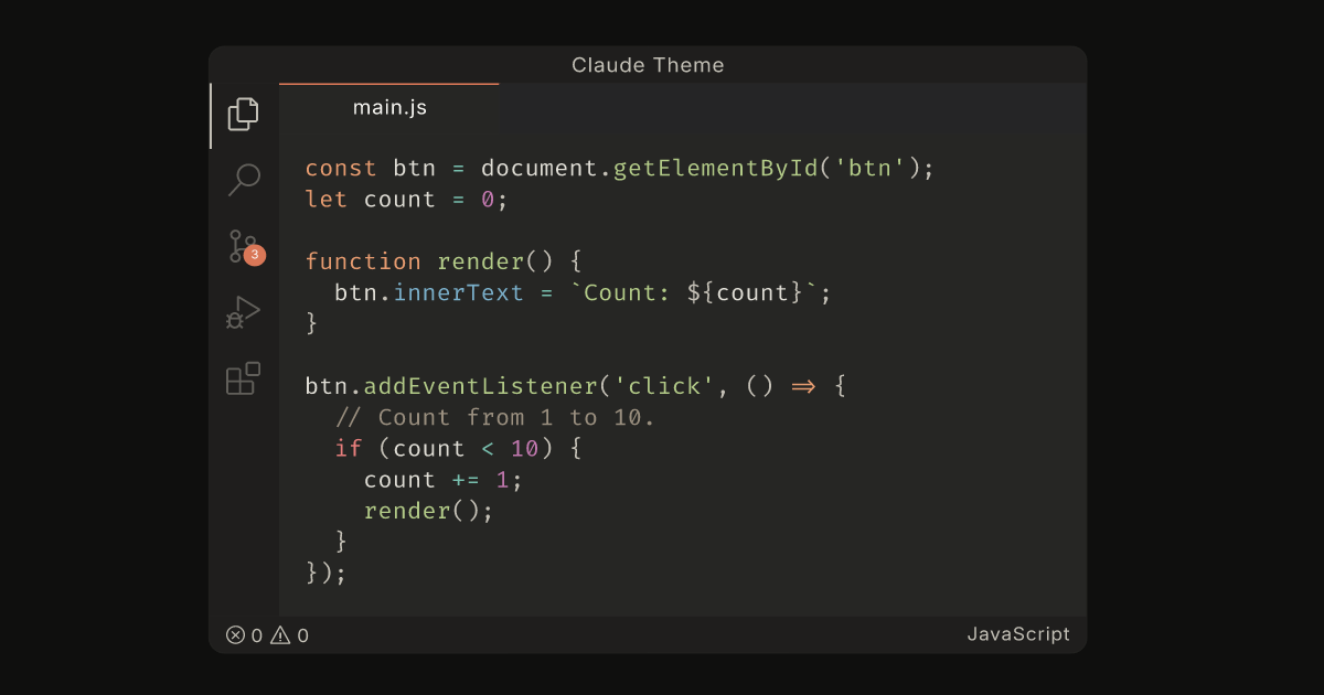 claude-theme by dnrm | VS Code Themes