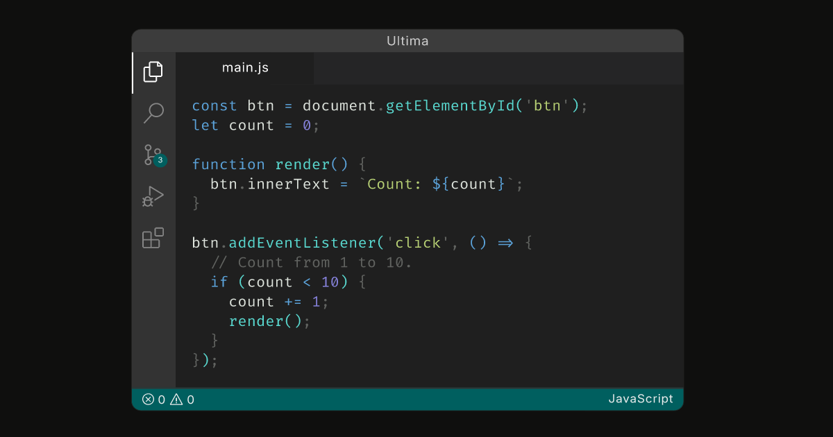Ultima Theme by Egor Lem | VS Code Themes