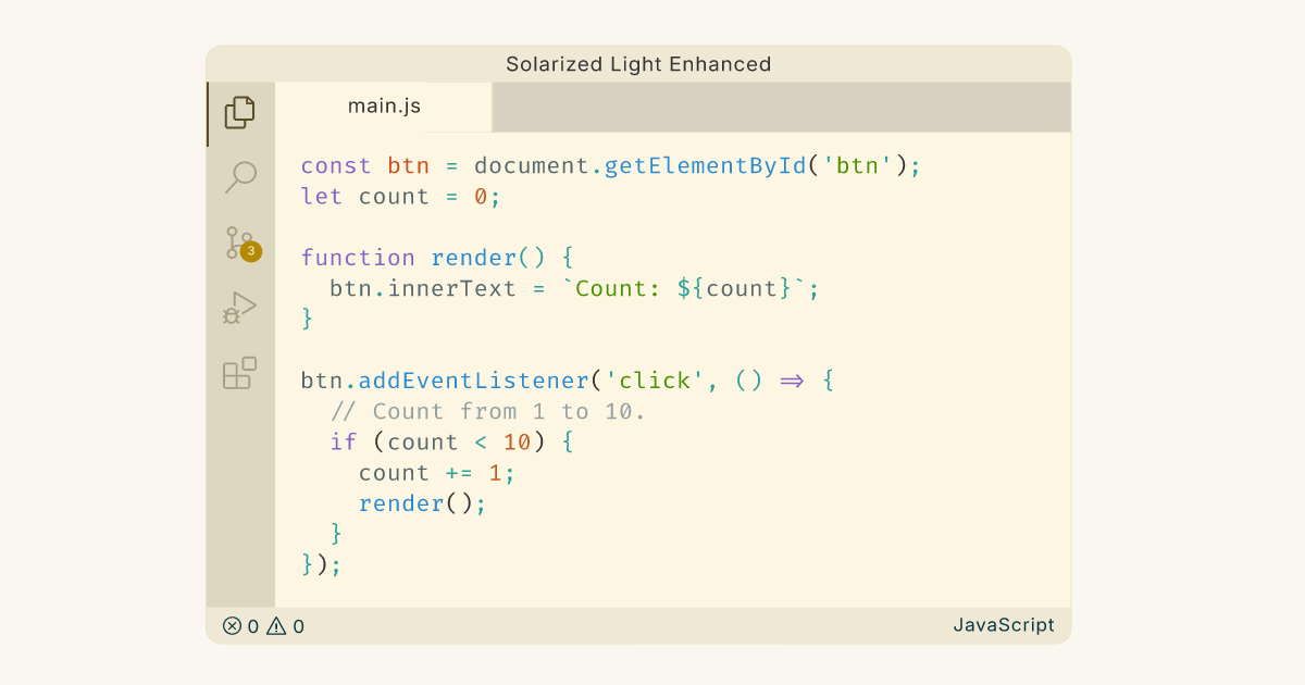 Solarized Light Enhanced by Kasen | VS Code Themes