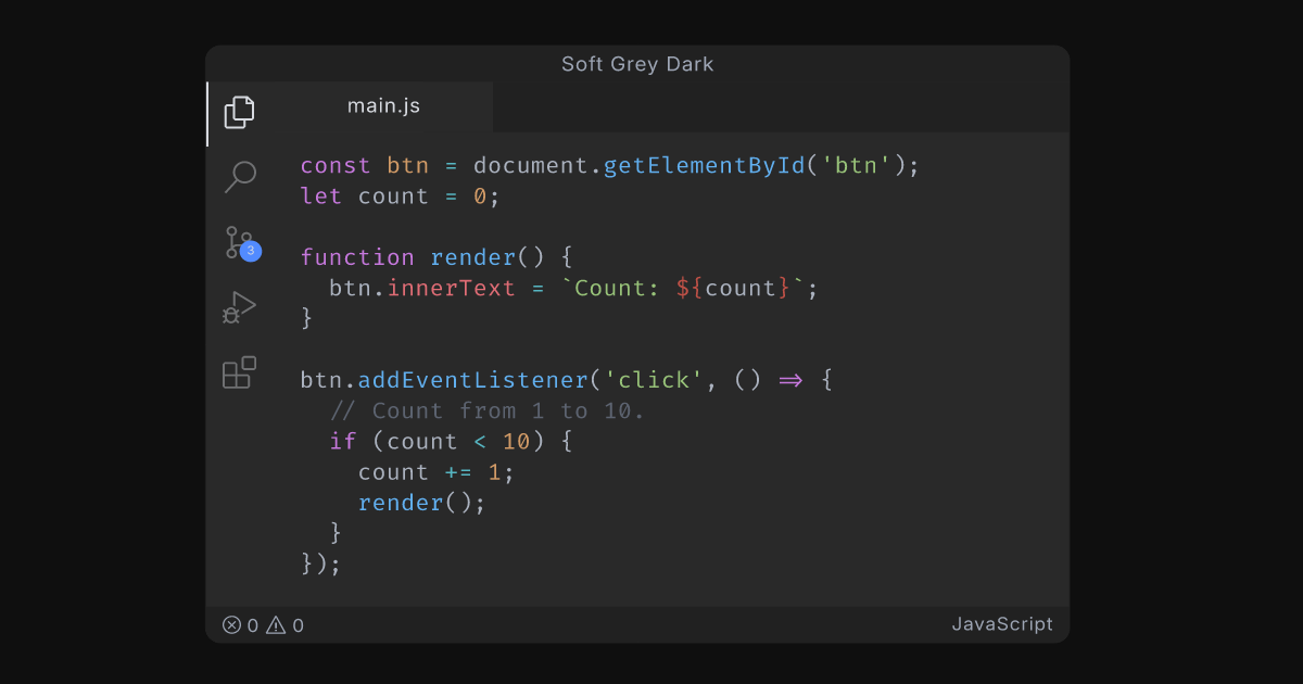 Soft Grey Theme by Janic Weber | VS Code Themes