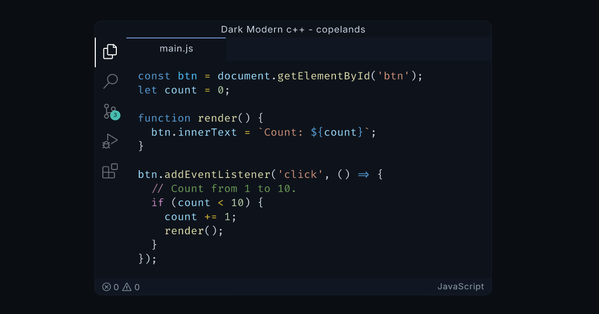 beautiful C/C++ Theme by jordan petak | VS Code Themes