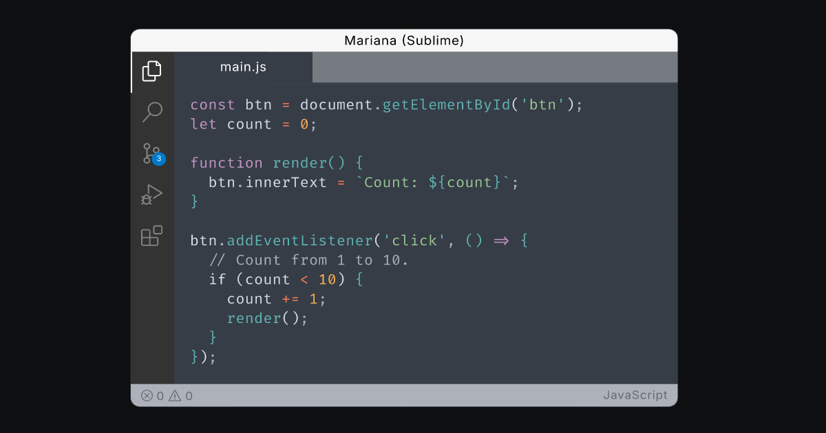 Mariana by JR Tools | VS Code Themes