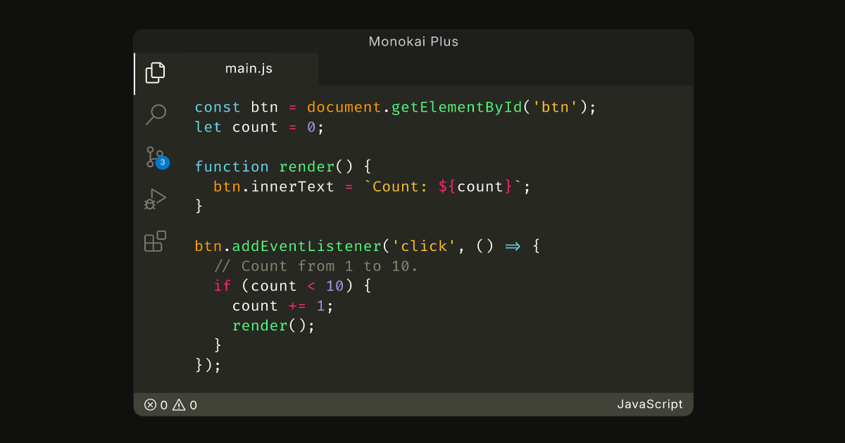 Monokai Plus Ultra by k3v5 | VS Code Themes