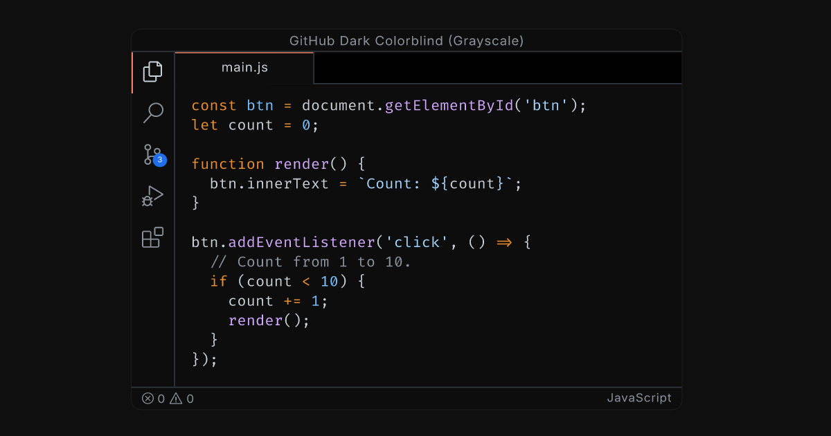 GitHub Theme (Grayscale) by kontheocharis | VS Code Themes