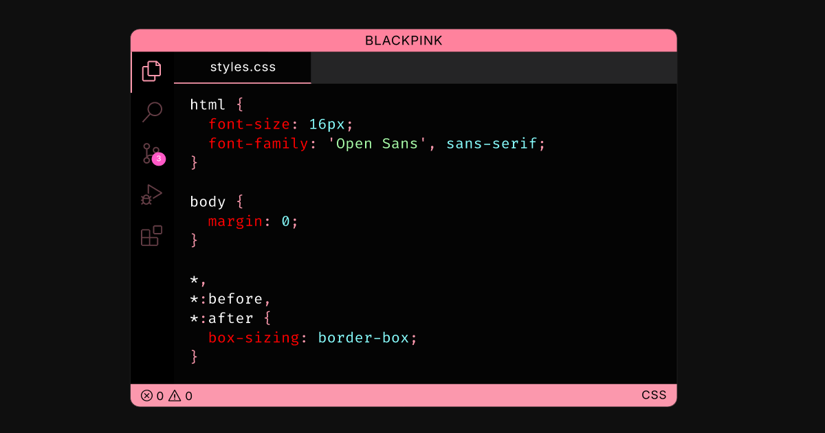 BLACKPINK by koreanmelon | VS Code Themes