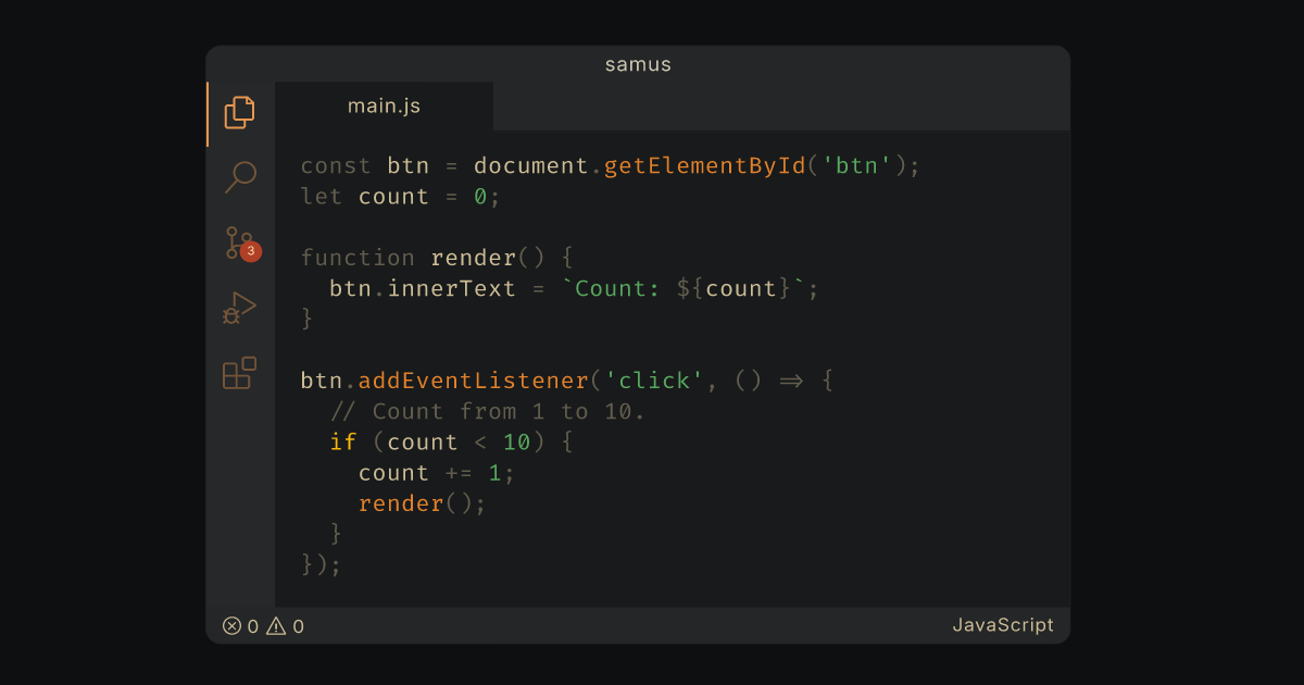 samus theme by mrwilford | VS Code Themes