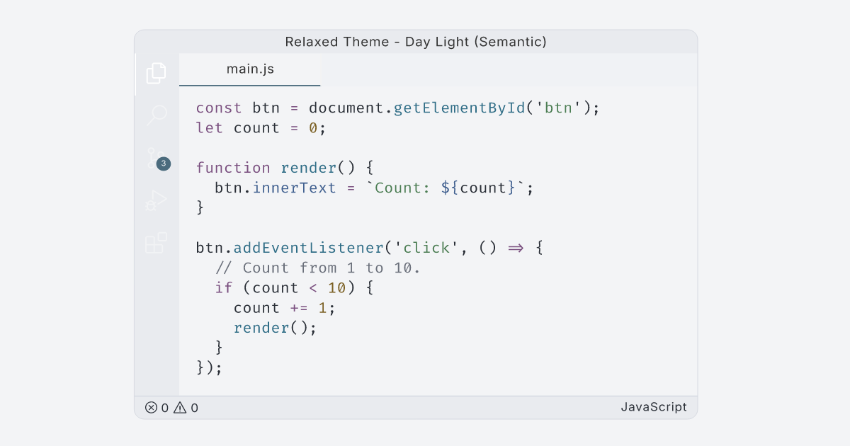 Relaxed Theme - Semantic Focus by nomad-in-code | VS Code Themes
