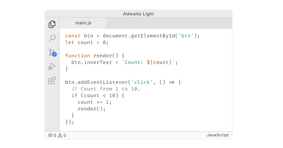 Adwaita by piousdeer | VS Code Themes
