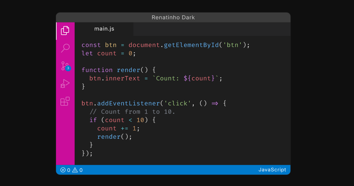 Renatinho by Renato | VS Code Themes