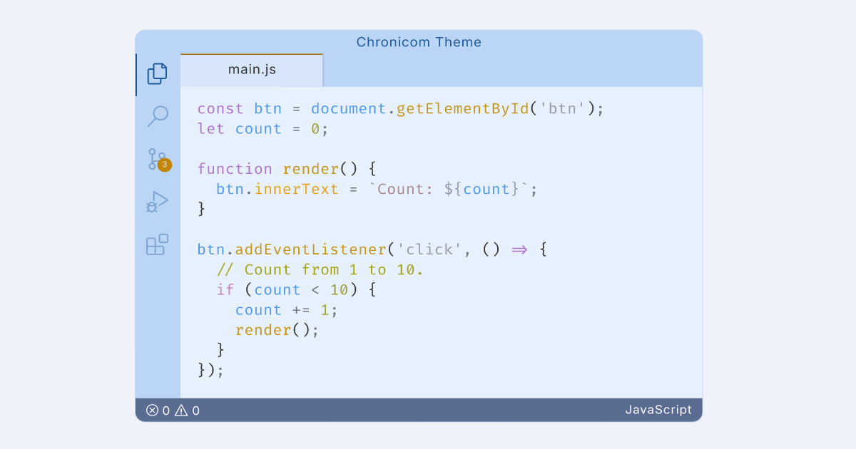 Chronicom Theme by Anggara Suwartana | VS Code Themes